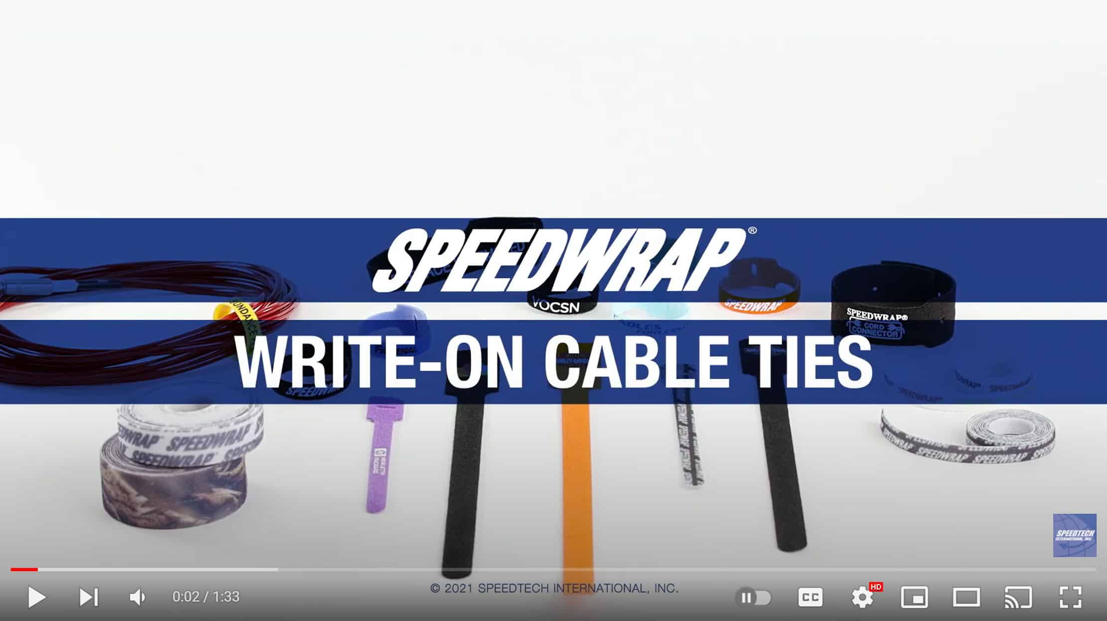 SPEEDWRAP® Write On Cable Ties - Speedtech International